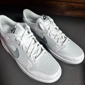 Nike | Shoes | Nike Dunk Low Reflective Swoosh White Gs | Poshmark